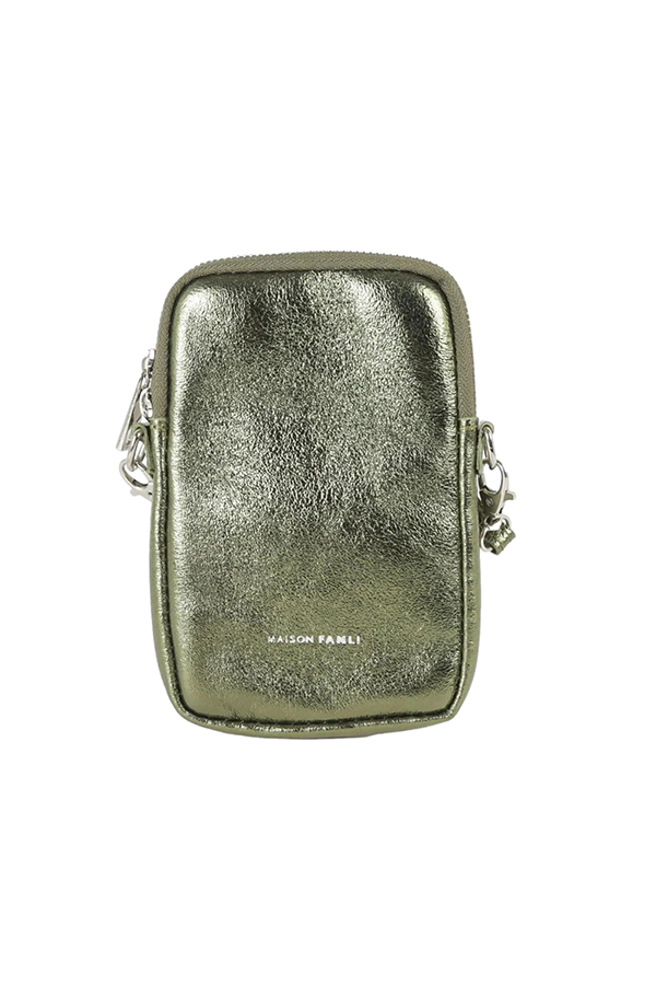 Maison Fanli Phone Pouch Metallic Khaki - Differente Boutique