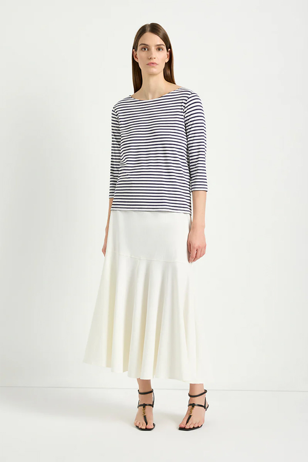Mela Purdie Relaxed Boat Neck Sapphire/White - Differente Boutique