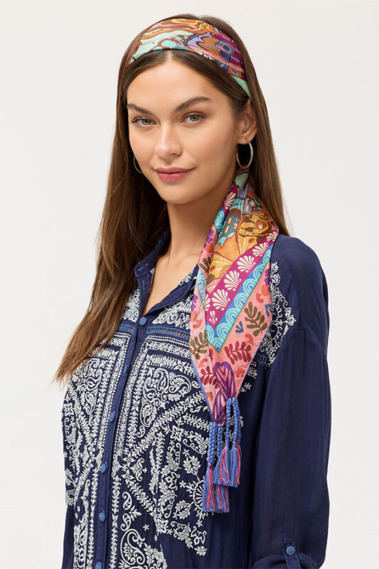 Johnny Was Silk Scarf Ofelia - Differente Boutique
